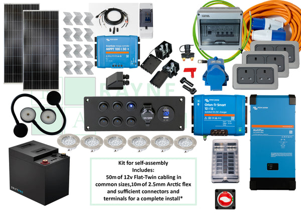 Components only Campervan electrics kit starter pack with Multiplus ...