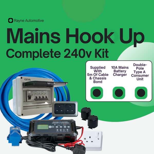 240V 10A 2-Way RCD & MCB Hook Up Kit for Safe Electrical Use – Rayne ...